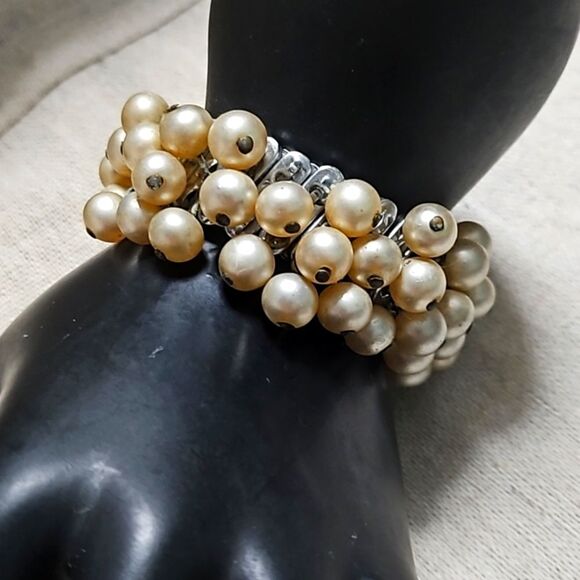 Vintage | Jewelry | Vintage Mcm Faux Pearl Chacha Dangle Boho Gypsy ...
